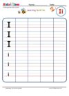 Kindergarten Letter I Writing Worksheet - KidzeZone